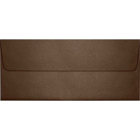 Lux 4 1/8" X 9 1/2" #10 80lbs. Square Flap Envelopes Bronze Metallic 50 ...