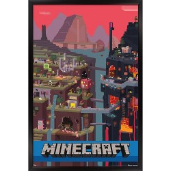 Minecraft - World Beyond Framed Poster Trends International : Target