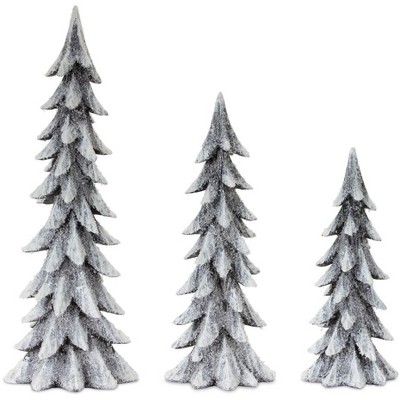 Melrose Carved Pine Tree Decor (set Of 3) : Target