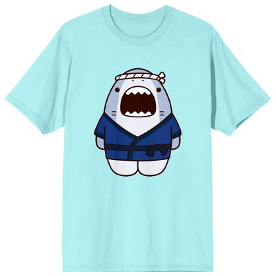 Samezu Shark Jaggy In Happi Coat Men's Celadon Blue Graphic T-shirt ...