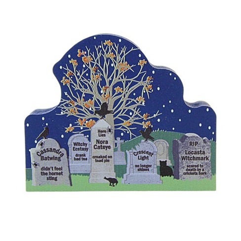 Cat's Meow Village 2.25 In Witches Graveyard Halloween Stones Crows ...