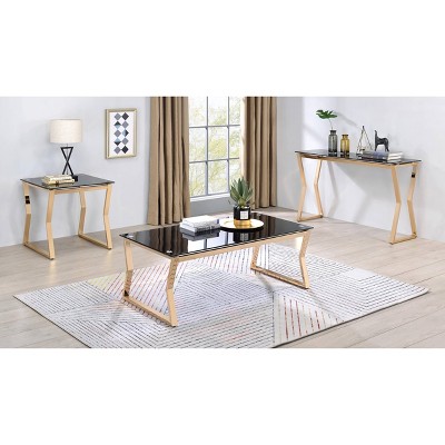 Lindria End Table With Tempered Glass Top Chrome - Mibasics : Target