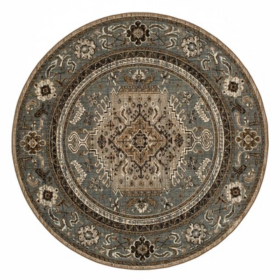 8' Round Overdyed Area Rug Turquoise - Threshold™ : Target