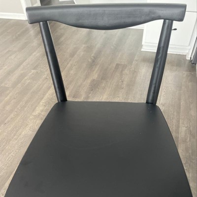 Biscoe Wood Counter Height Barstool Black - Threshold™ : Target