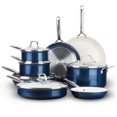 Gotham Steel Pro 13 Pc Ceramic Pots and Pans Nonstick Induction Ready ...