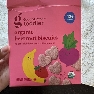 Organic Beetroot Biscuit Toddler Snacks - 5oz/14pk - Good & Gather ...