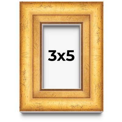 Posterpalooza | 3x5 Shadow Box 1.75" Deep Gold Picture Frame - Uv ...