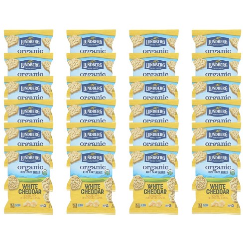 Lundberg Organic White Cheddar Rice Cakes Minis - Case Of 24/1 Oz : Target