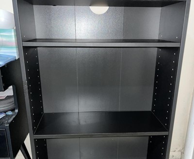 3 Shelf Bookcase Black - Room Essentials™: Modern Style, Wood Composite ...