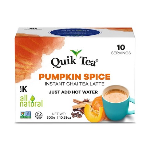 Quik Tea Pumpkin Spiced Masala Instant Chai Tea Latte Premix - 10 Count ...
