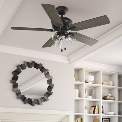 52" Rosner Ceiling Fan With Light Kit And Pull Chain (includes Led ...