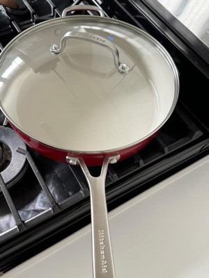 Kitchenaid 10pc Hard Anodized Ceramic Nonstick Cookware Set Matte Black ...