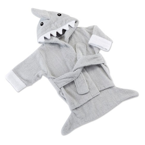 Baby Aspen "let The Fin Begin" Gray Shark Robe | Ba14085gr : Target