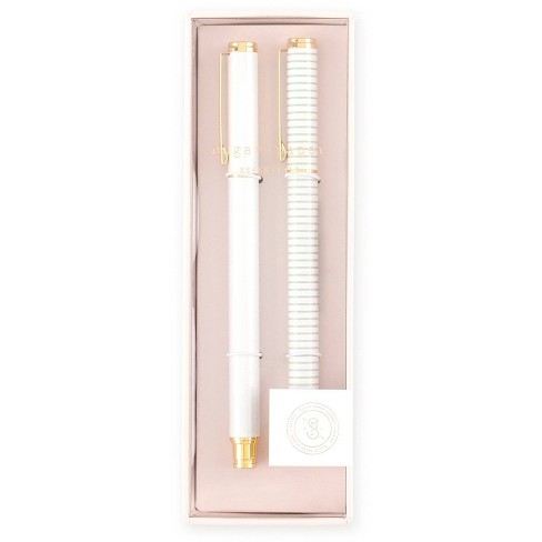 Sugar Paper Essentials 2pk Ballpoint Pen Black Ink White And Gold: 1 ...