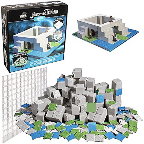 Monster Adventure Terrain - 173pc Painted Core Building Set W Baseplate - Fully Modular And ...