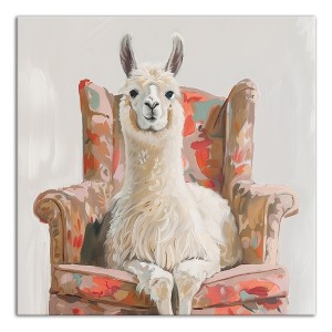 Creative Products Floral Chair Llama 30 x 30 Canvas Wall Art : Target