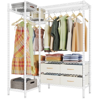 Vipek L20 L Shaped Garment Rack Corner Adjustable Clothing Rack Heavy ...