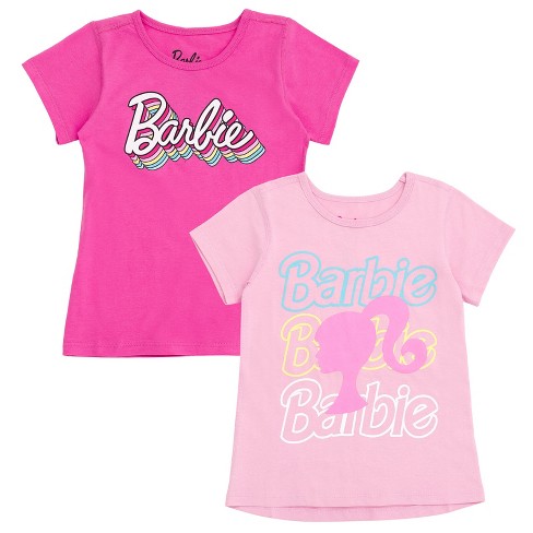 Barbie Girls 2 Pack T-shirts Little Kid : Target