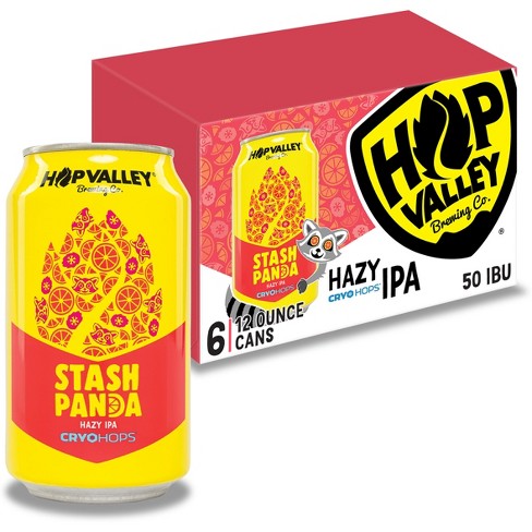 Hop Valley Stash Panda Hazy Ipa Beer - 6pk/12 Fl Oz Cans : Target