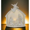 Kevins Gift Shoppe Ceramic Holy Family Nativity Scene With Angel Led ...