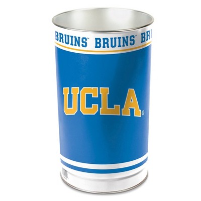 NCAA UCLA Bruins Waste Basket: Tin Indoor Trash Can, Open Top Design ...