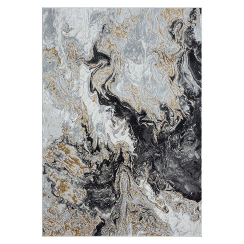 Luxe Weavers Marble Swirl Abstract Area Rug, Smoke 9x12 : Target
