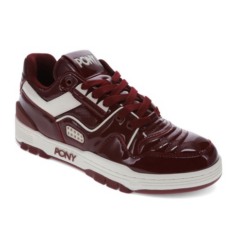 Pony Mens M100 Low Patent Genuine Leather Premium Lace Up Athletic ...