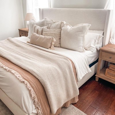 Reversible Textured Cotton Chambray Coverlet - Casaluna™ : Target