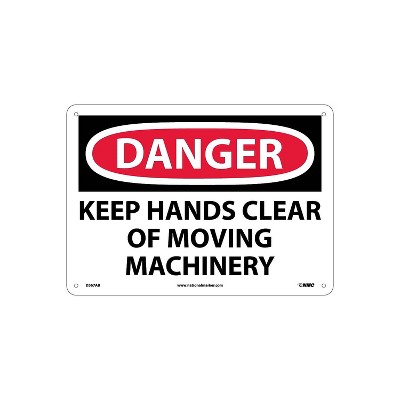 National Marker Keep Hands Clear Of Moving Machinery 10x14 .040 ...