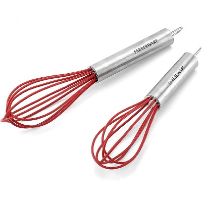 Farberware Professional Silicone Mini Whisks, Set Of 2, Red : Target
