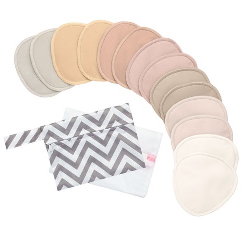 Keababies 14pk Contour Organic Nursing Pads, Reusable Nipple Pads For ...