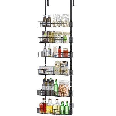 Sugift Over The Door Pantry Organizer With 6 Tier Adjustable Shelves ...