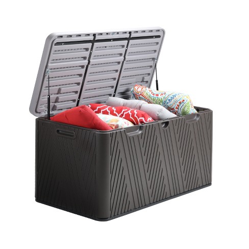 Aoodor 71 Gallon Deck Box, Lockable Storage Container With Air Rods For ...