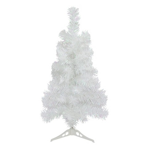 Northlight 2' White Iridescent Pine Artificial Christmas Tree - Unlit ...
