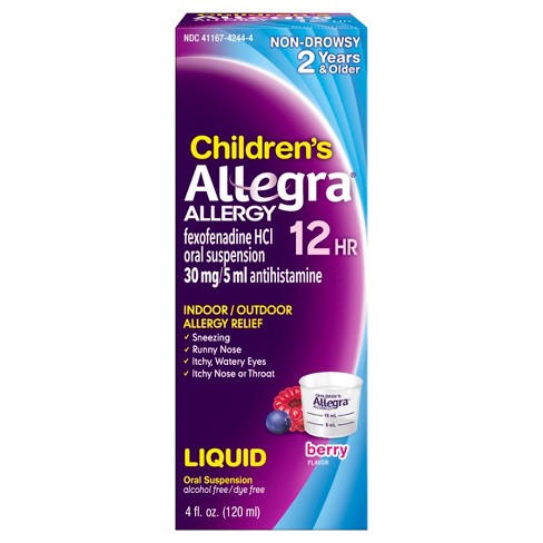 Children's Allegra 12 Hour Allergy Relief Liquid - Berry Flavor ...