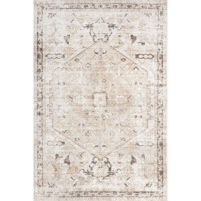 Nuloom Diane Medallion 5x8 Machine Washable Indoor Area Rug For Living ...