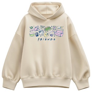 Women's - Friends - Icon Collage Oversized Fleece Hoodie Sweatshirt ...