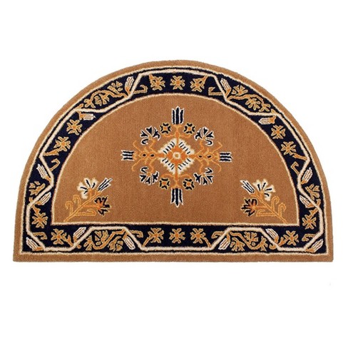 Achla Designs 26"x56" Jardin Half Round Handmade Woven Hearth Rugs ...