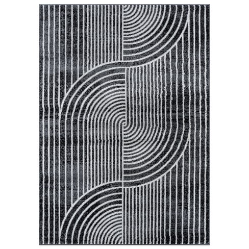 World Rug Gallery Contemporary Arch Knot Design Area Rug - Black 7' 10 ...