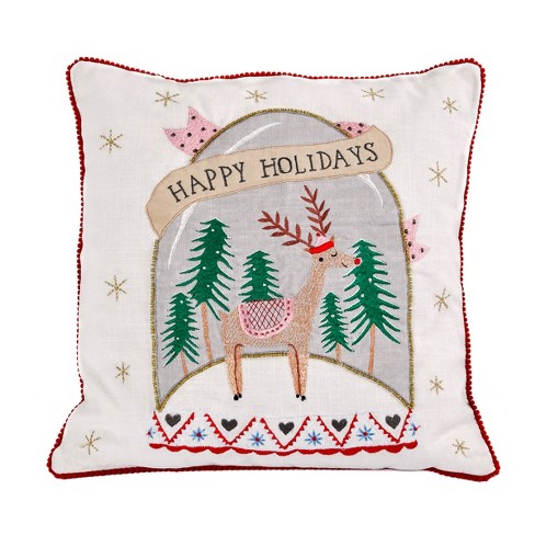 18” Snow Globe Christmas Throw Pillow - National Tree Company : Target