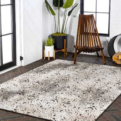 Jonathan Y Duenas High-low Shabby Damask Cream/beige/dark Gray 4 Ft. X ...