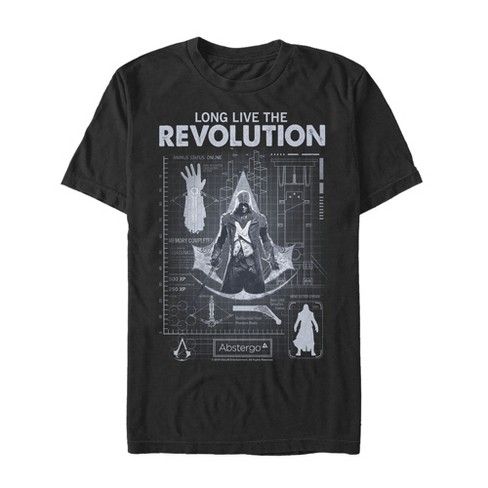 Men's Assassin's Creed Unity Long Live The Revolution Blueprint T-shirt ...