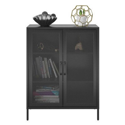 Realrooms Shadwick 2 Door Storage Cabinet-mesh Metal Locker : Target