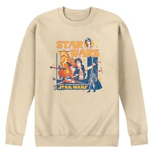 Men's Star Wars Retro Graphic Fleece Sweatshirt - Cream - Small : Target