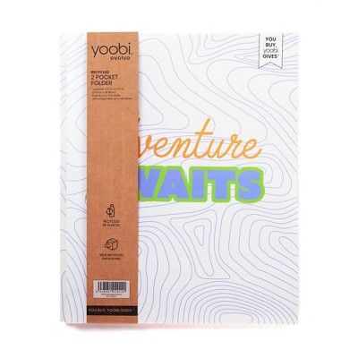 2 Pocket Plastic Folder With Prong Fasteners - Yoobi™ : Target