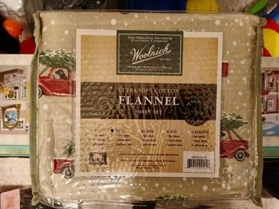 Queen Patterned Flannel Sheet Set Red Plaid : Target