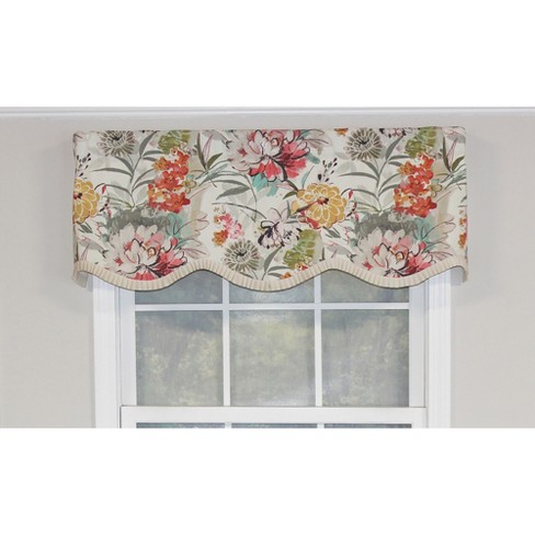 Kira Ruffle Provance 3" Rod Pocket Valance 50" X 16" Multicolor By Rlf ...