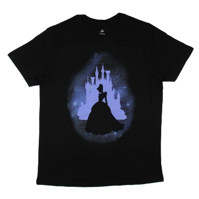 Disney Princess Cinderella Women's Shirt Silhouette In Front Of Castle ...
