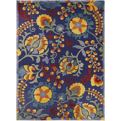 Nourison Aloha Floral Textured Flatweave High-low Indoor Outdoor Area ...