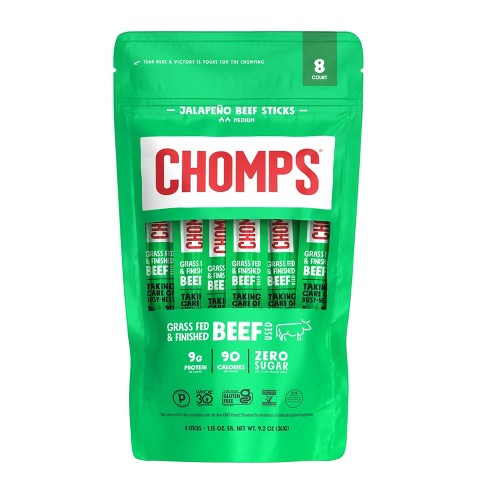 Chomps Jalapeno Beef - 8ct/9.2oz : Target